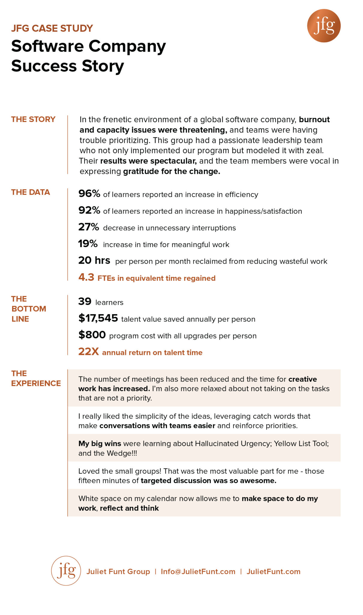 Case Studies - Client Success Stories - JFG Can Help