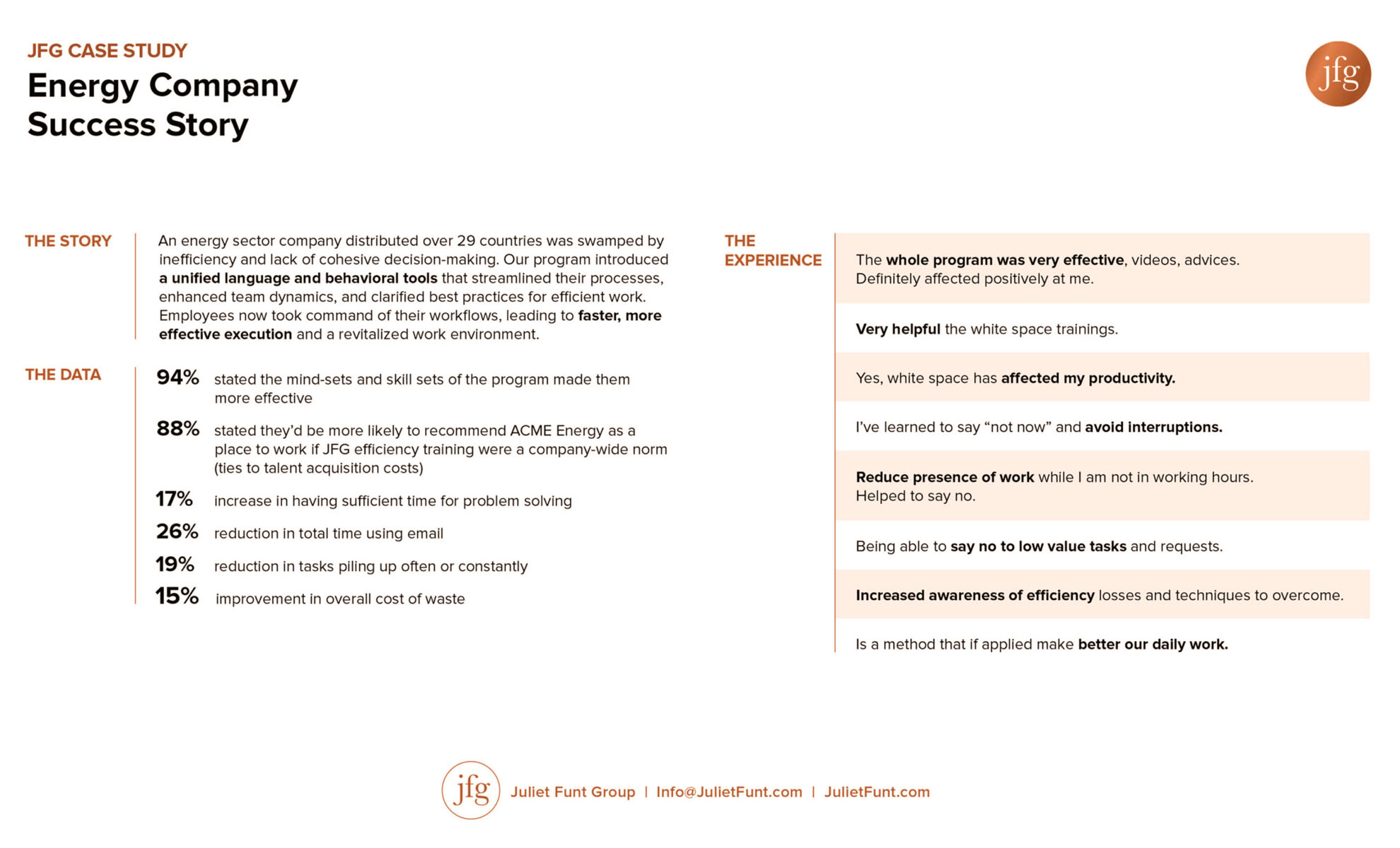 Case Studies - Client Success Stories - JFG Can Help